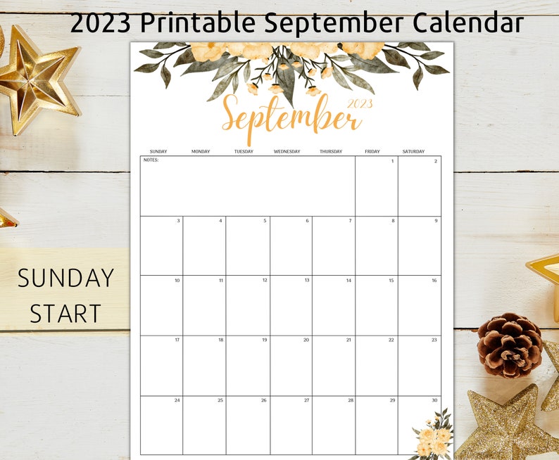 Printable September Calendar 2023 Homeschool Planner Weekly - Etsy