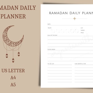 Printable Muslim Planner, Daily Salah Planner, Dua Journal, Quran ...