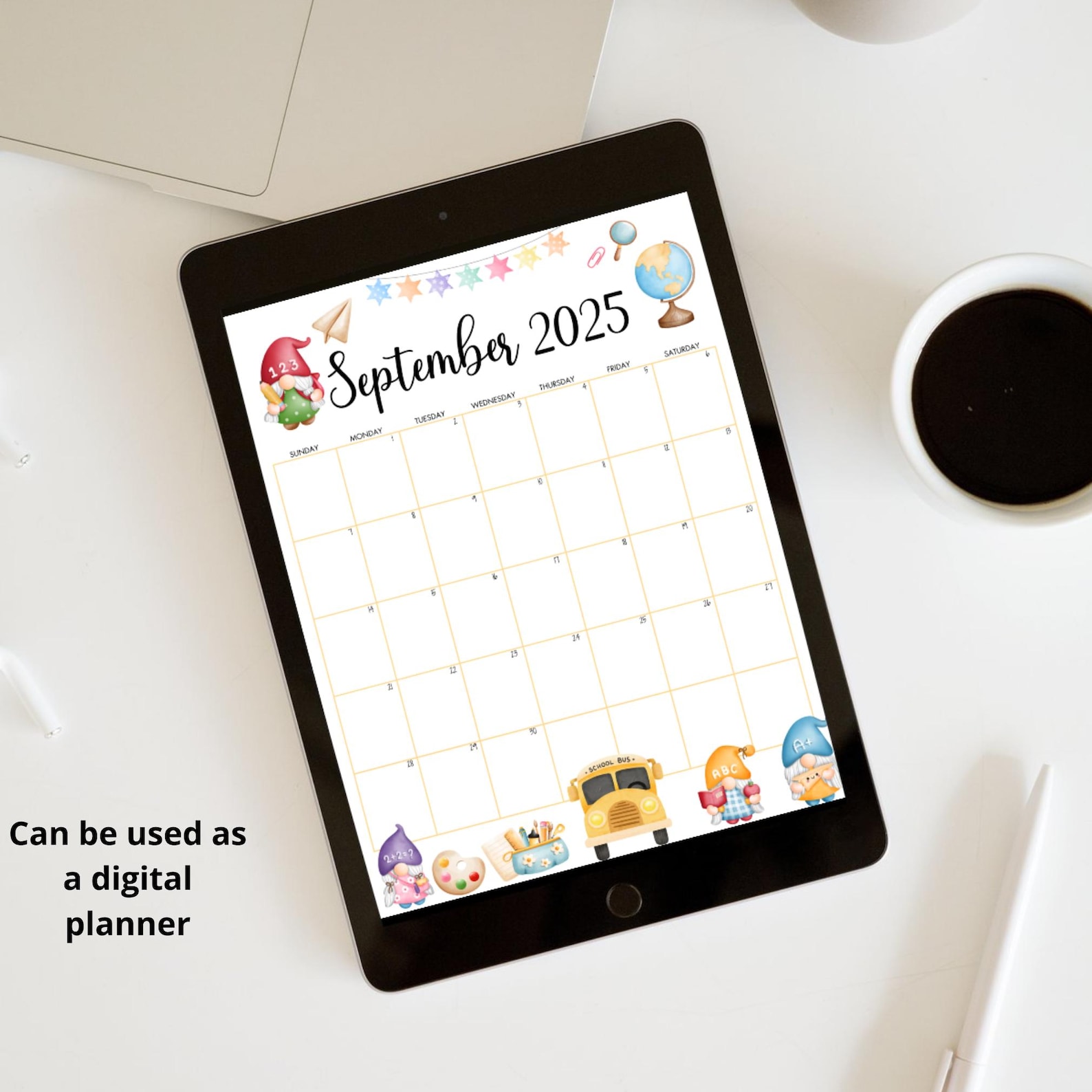 EDITABLE September 2025 Calendar, School Time, Back to School ...