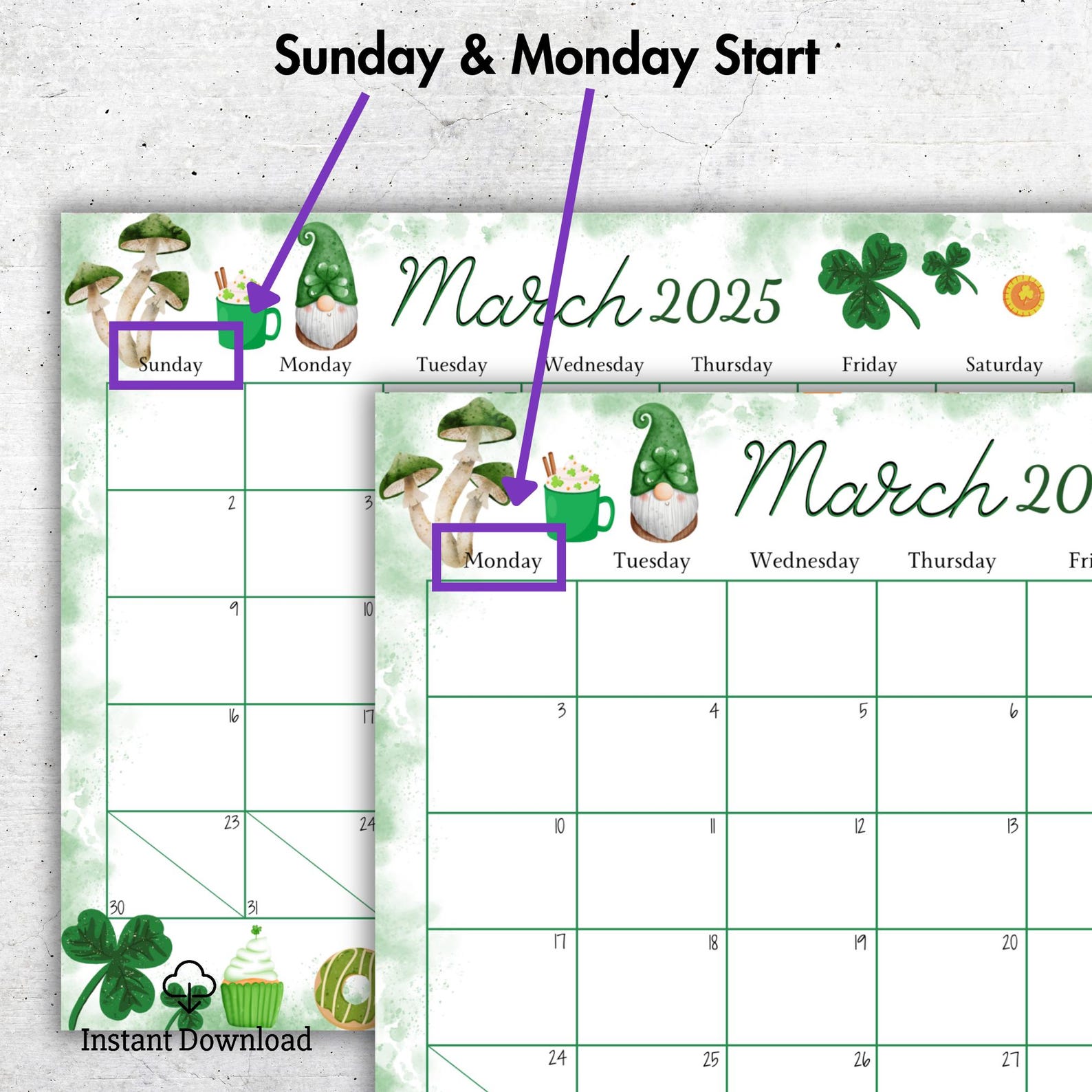 EDITABLE March 2025 Calendar, Printable Fillable Calendar Planner ...