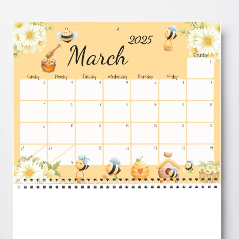 Editable 2025 March Calendar, Printable Monthly Kids School Schedule ...