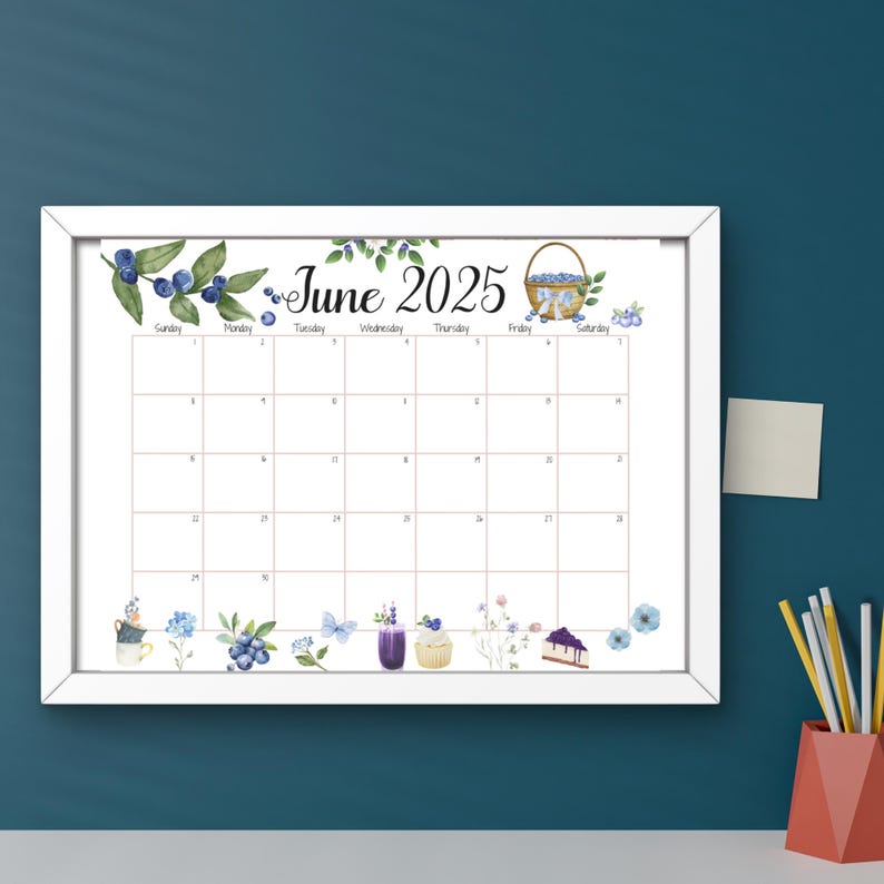 EDITABLE June 2025 Calendar, School Calendar, Fillable June Calendar ...