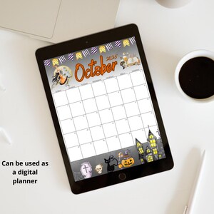 EDITABLE October 2025 Calendar, Happy Halloween, Printable Calendar ...