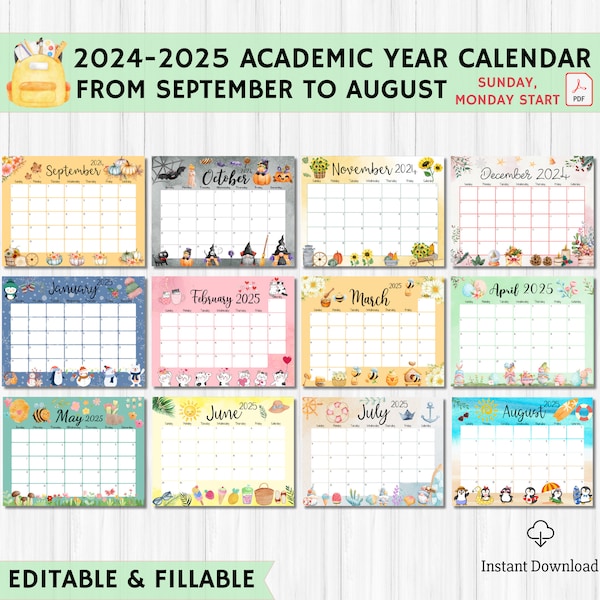 Homeschool Wall Calendar - Etsy