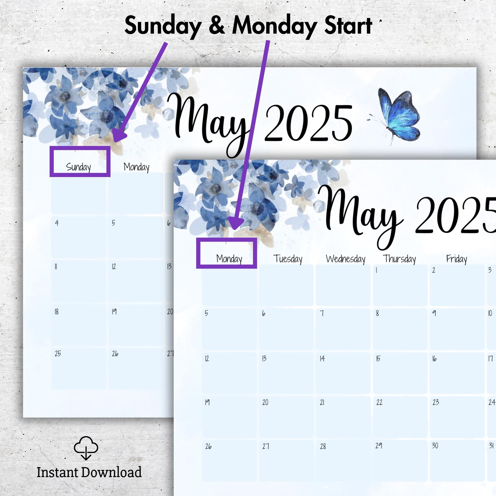 EDITABLE May 2025 Calendar, Simple and Elegance May Monthly Planner ...