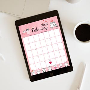 EDITABLE February 2025 Calendar, Printable February Calendar, Fillable ...