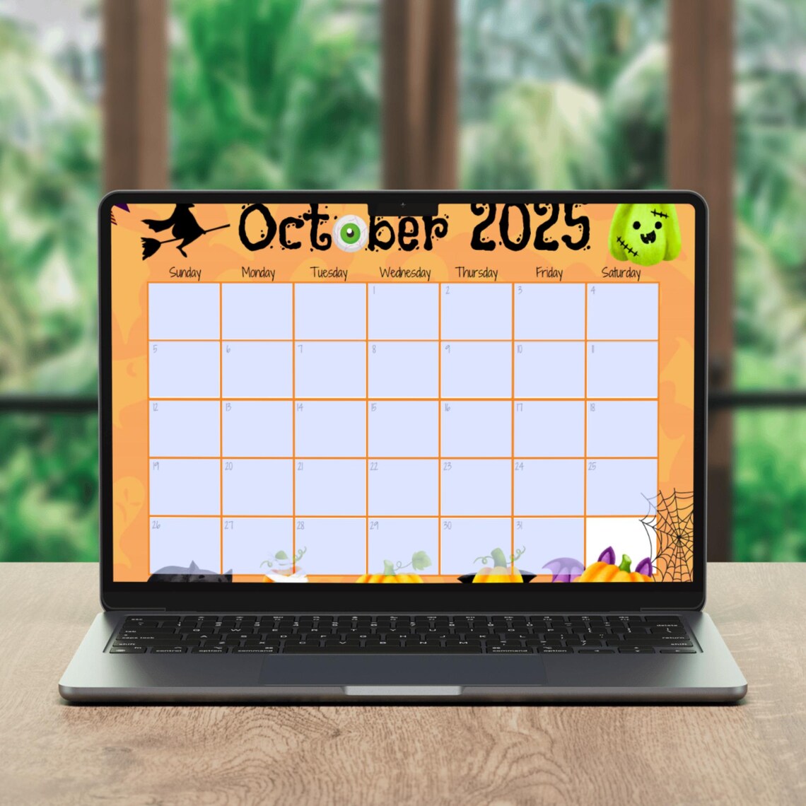 October 2025 Printable Calendar, Halloween Planner, Cute Spooky ...