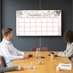 EDITABLE December 2025 Calendar, Happy Christmas, Happy New Year ...