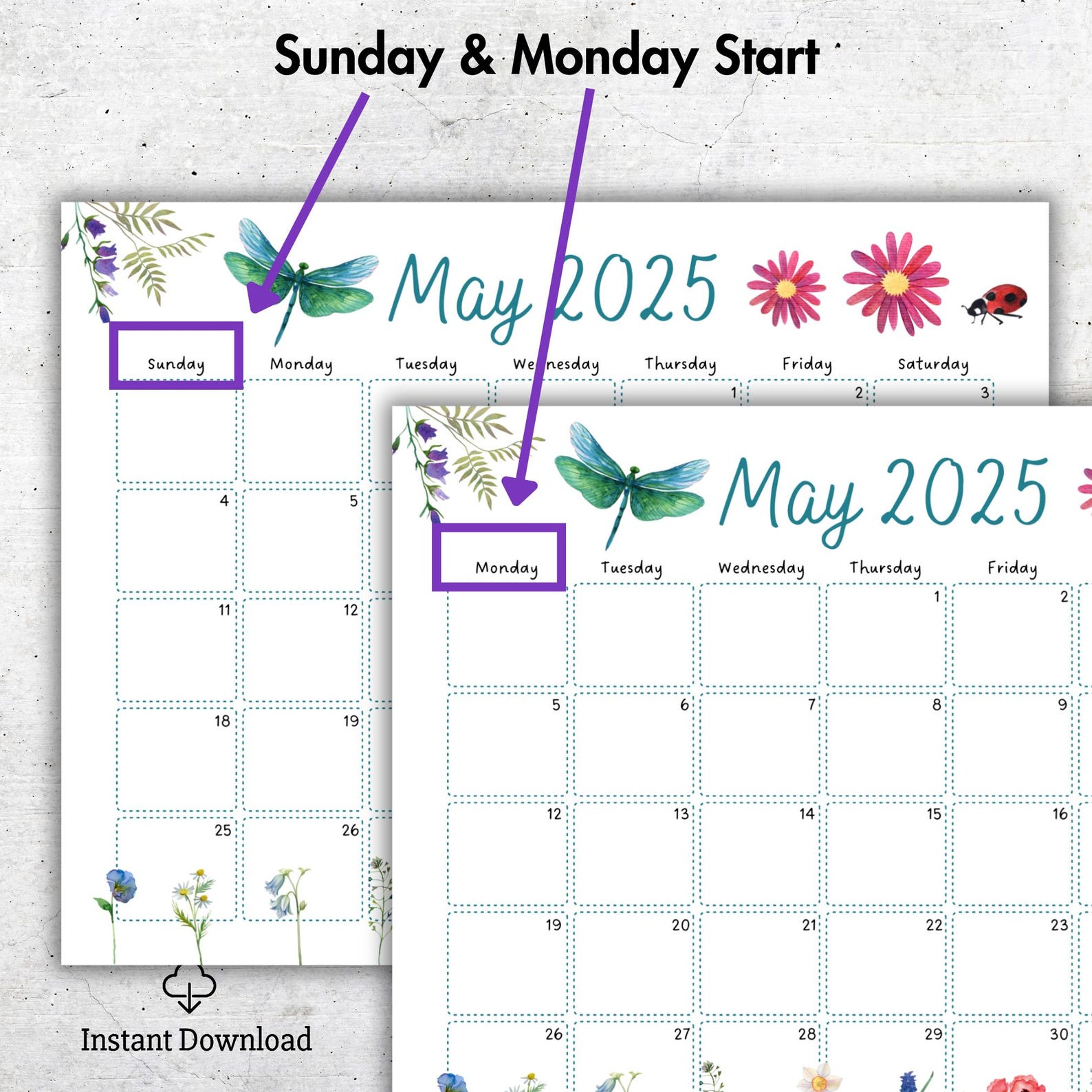 Editable 2025 May Planner, Printable May Calendar, Homeschool Monthly ...