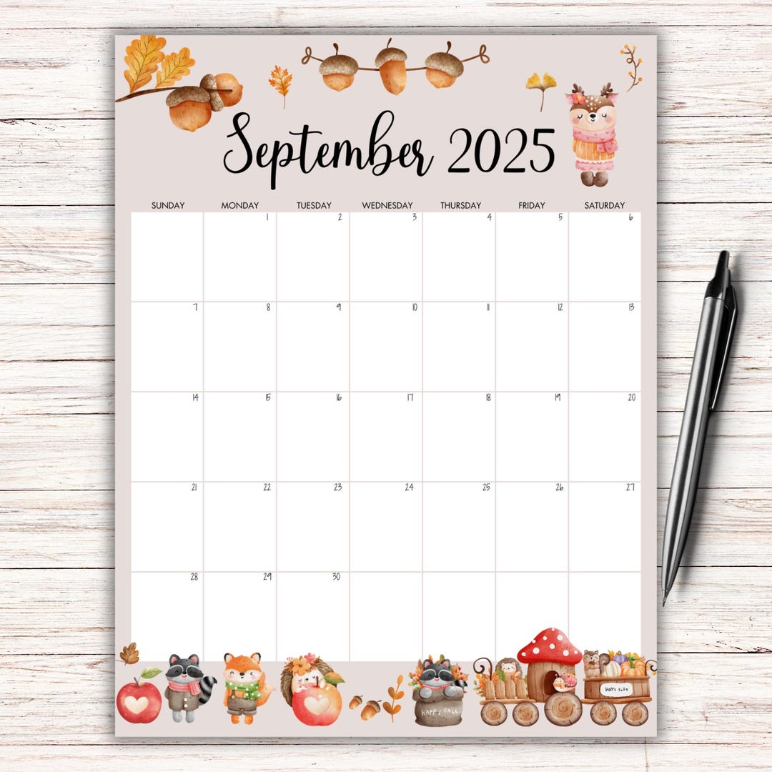 EDITABLE September 2025 Calendar, Homeschool Calendar, Academic ...