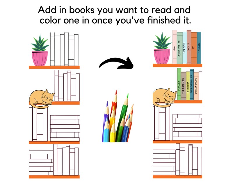 Book Tracker Bookmark, Printable Bookmarks, Bookshelf Bookmark ...