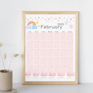 EDITABLE February 2025 Calendar, Printable February Calendar Beautiful ...
