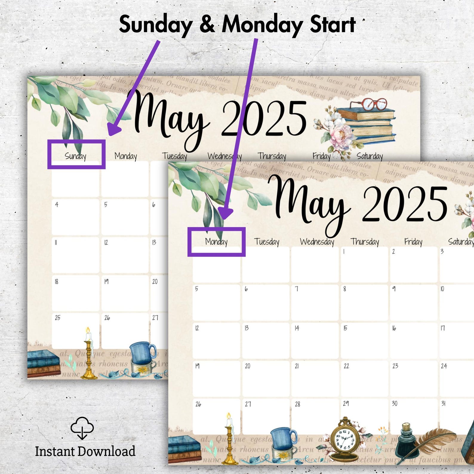 EDITABLE May 2025 Calendar, Academic Calendar, Homeschool Planner, Book ...