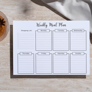 Weekly Meal Planner Printable, A4 A5 US Letter Sizes, Meal Planning ...