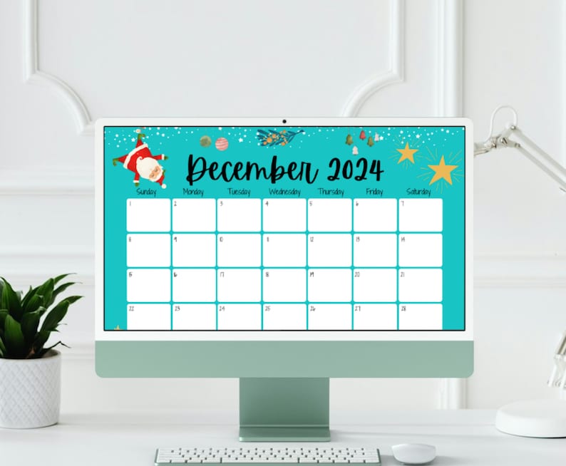 EDITABLE December 2024 Calendar, Beautiful Winter, Cute Snowman ...
