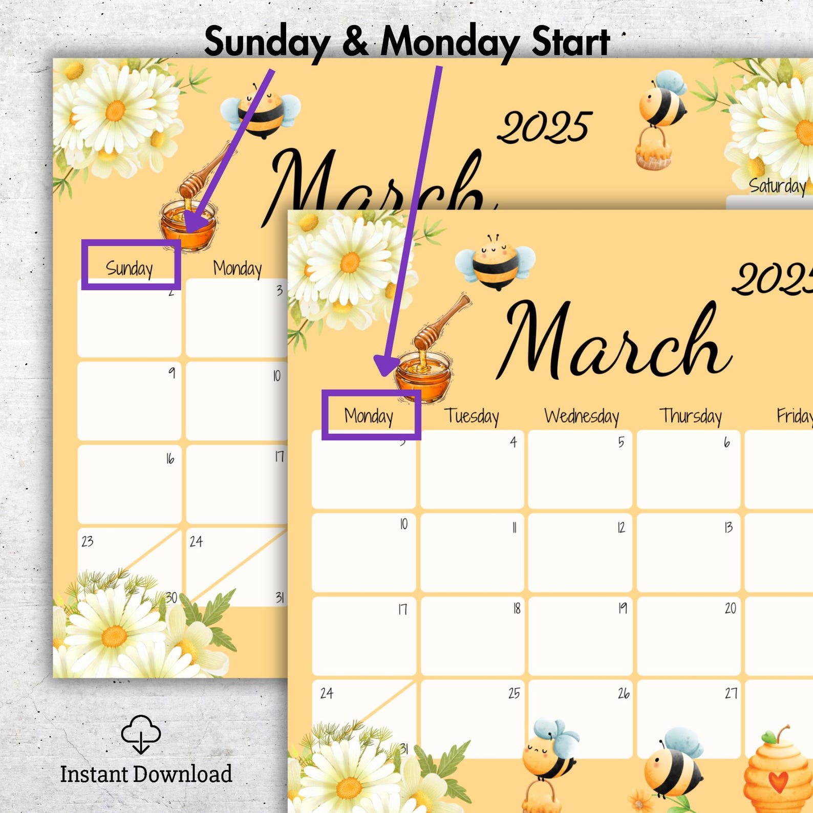 Editable 2025 March Calendar, Printable Monthly Kids School Schedule ...