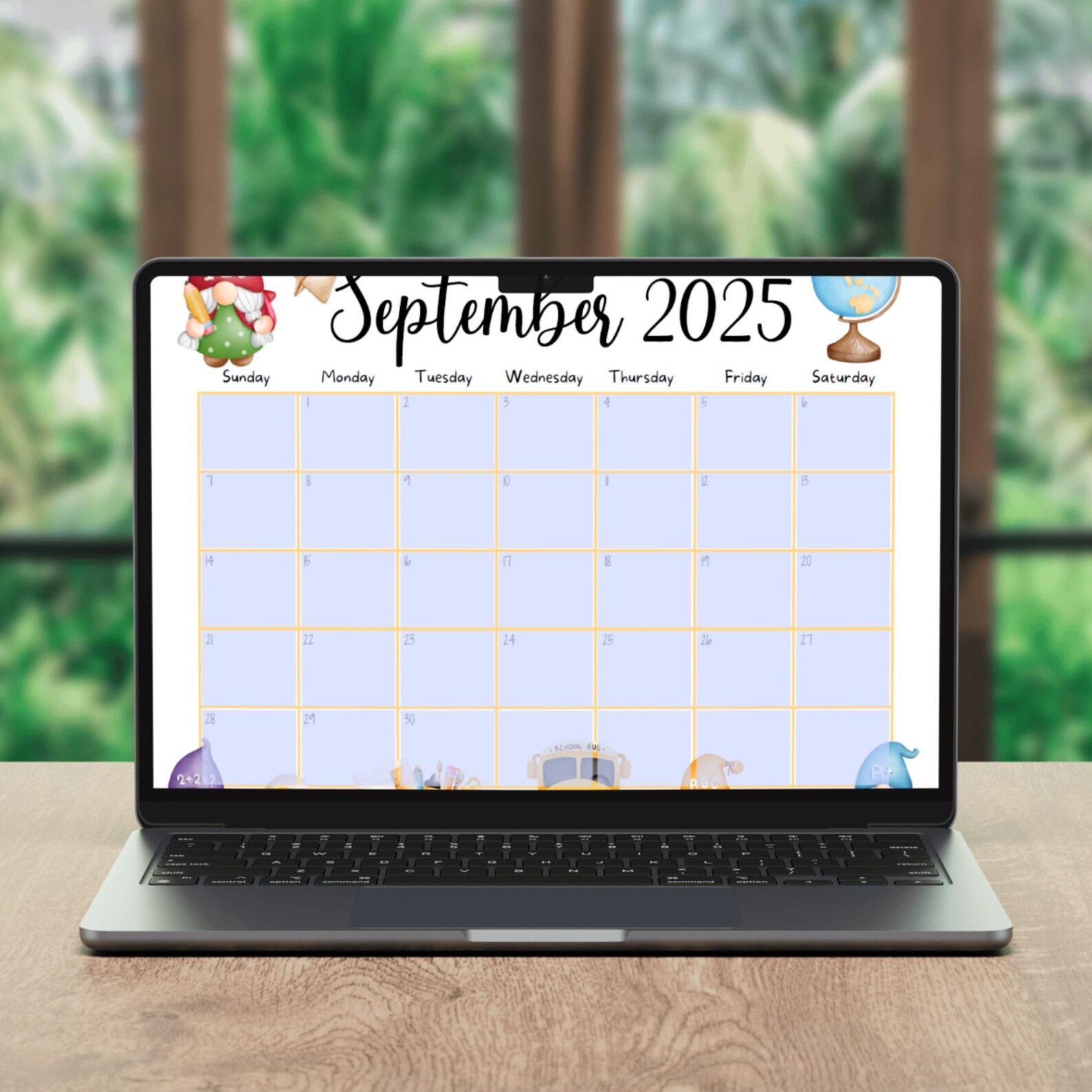 EDITABLE September 2025 Calendar, School Time, Back to School ...