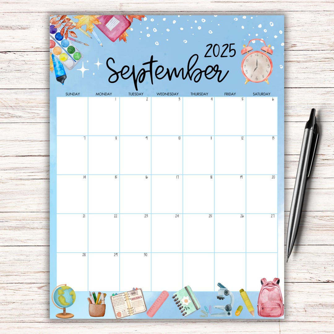 September 2025 Calendar, School Time, Back to School, Homeschool ...