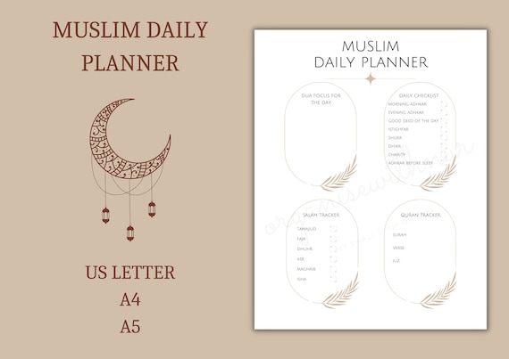 Muslim Daily Planner İslamic Digital Daily Planner Muslim | Etsy