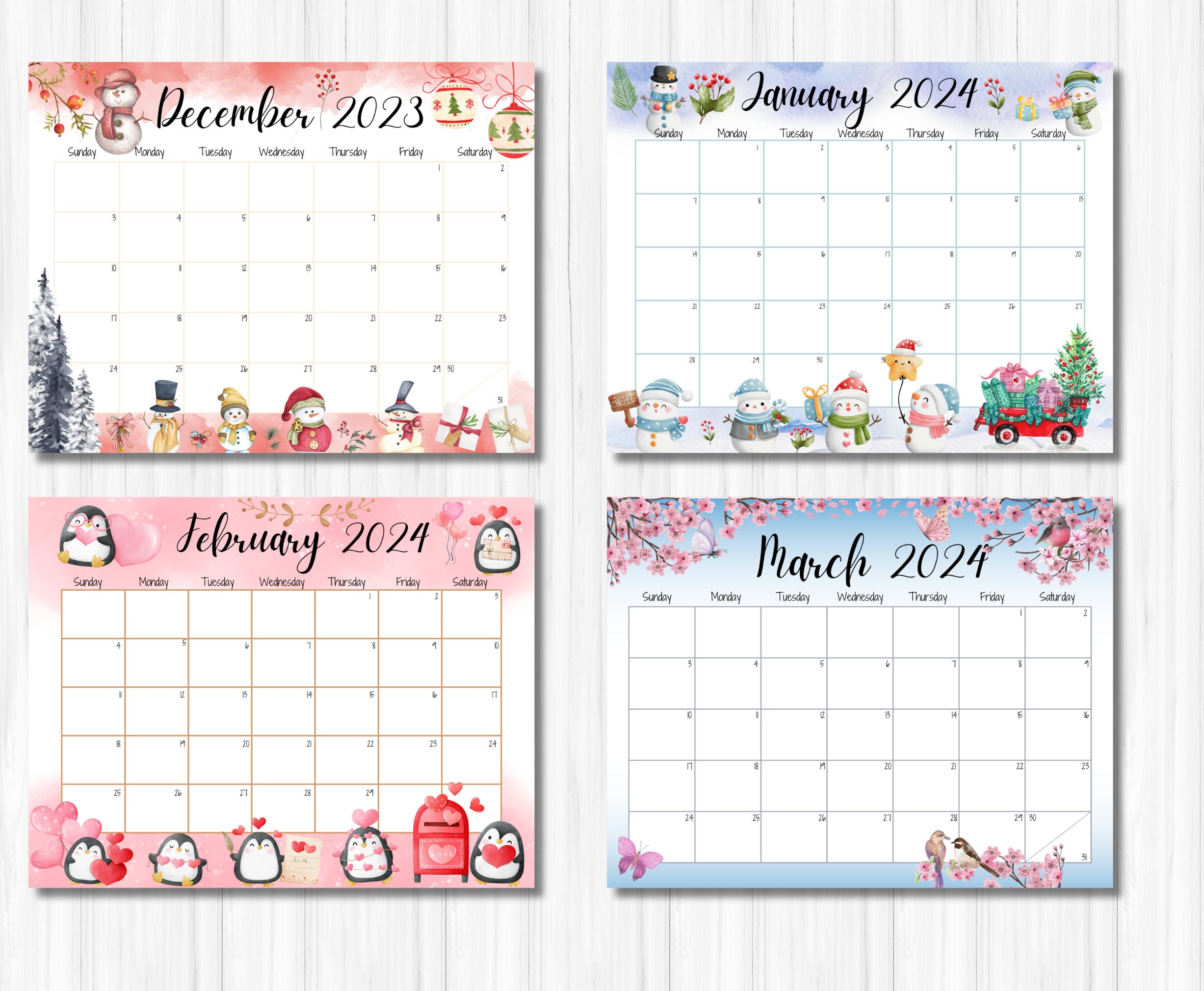 EDITABLE Academic Calendar 2023-2024 From August to July - Etsy