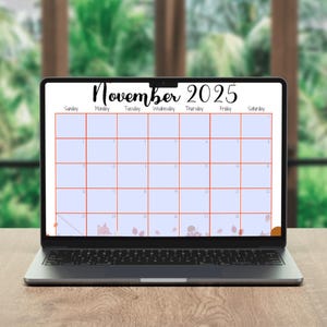 EDITABLE November 2025 Calendar, Monthly Schedule for Kids, Homeschool ...