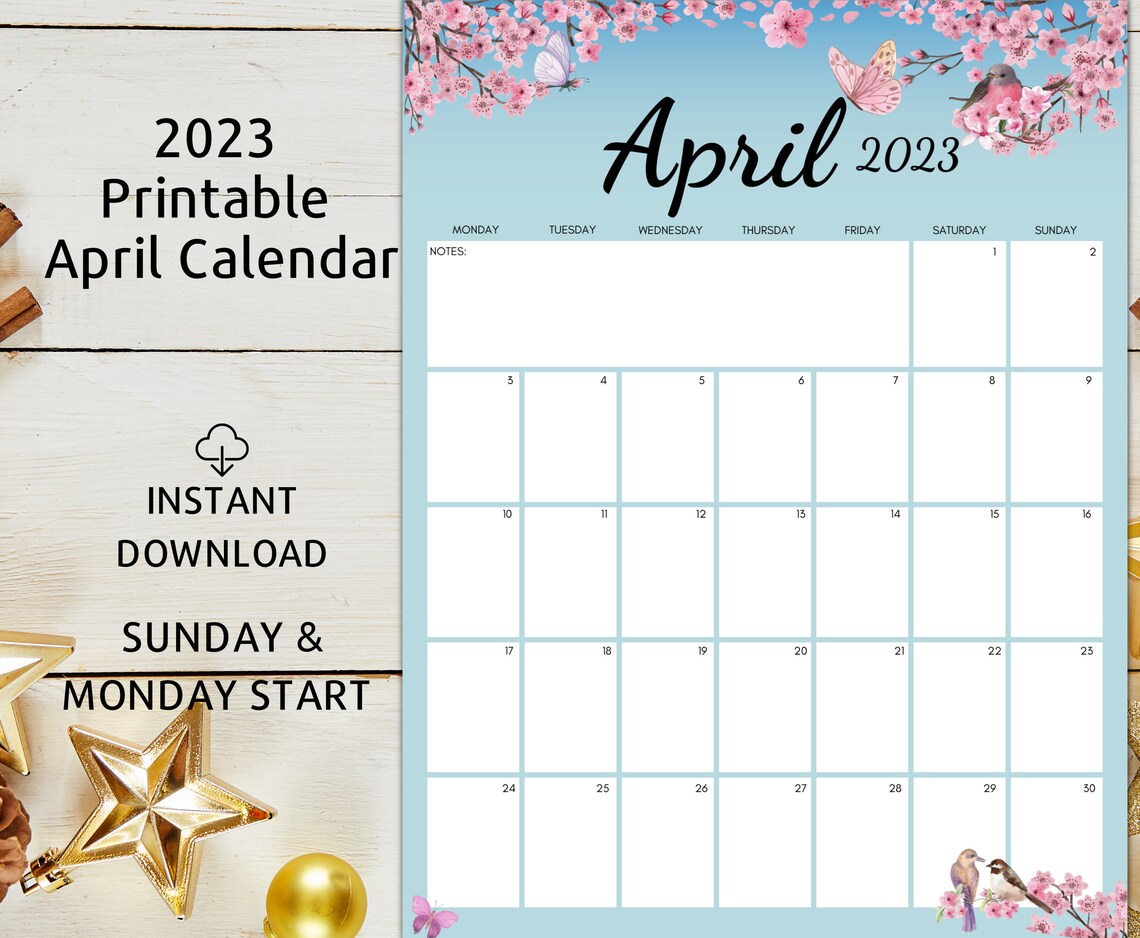 Fillable/editable 2023 April Calendar Homeschool Planner - Etsy