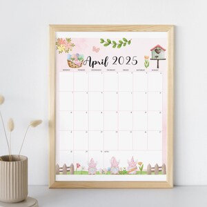 Printable April 2025 Calendar With Cute Easter Gnomes – US Letter ...