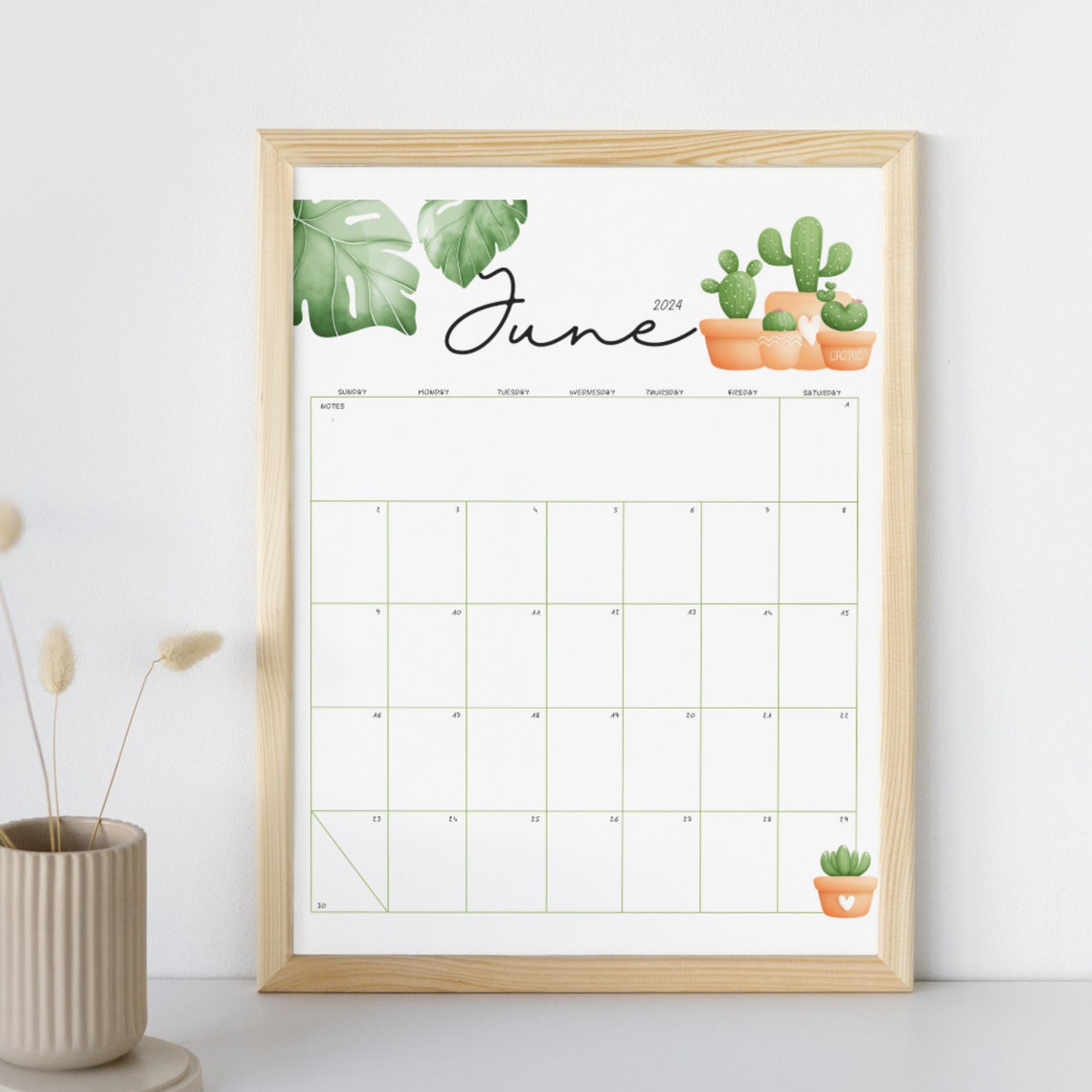 Editable 2024 June Calendar, June Monthly Planner, Summer Planner ...