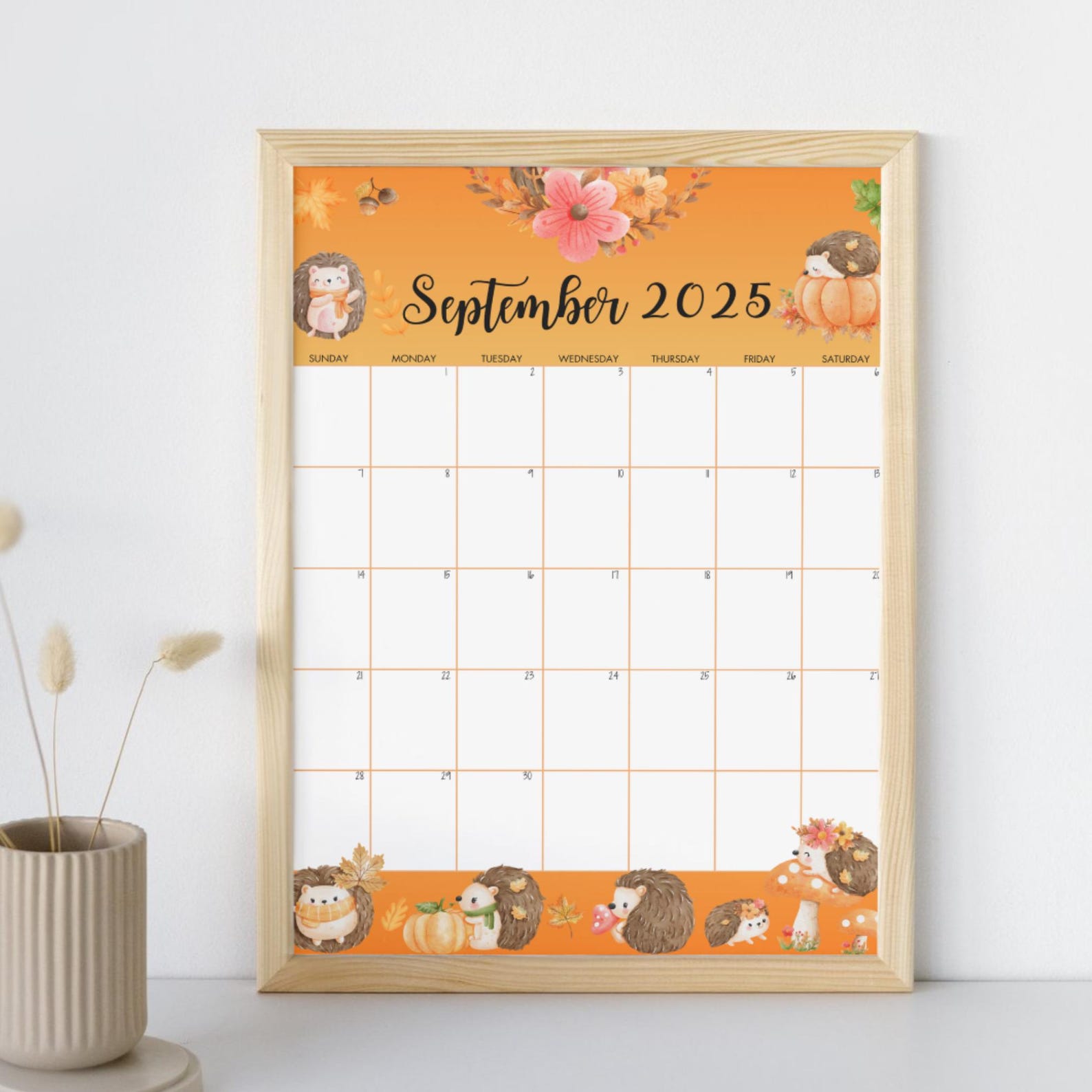 EDITABLE September 2025 Calendar, Kids Weekly Schedule, Homeschool ...