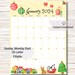 EDITABLE January 2024 Calendar, Vertical Calendar, Cute Penguins, Happy ...