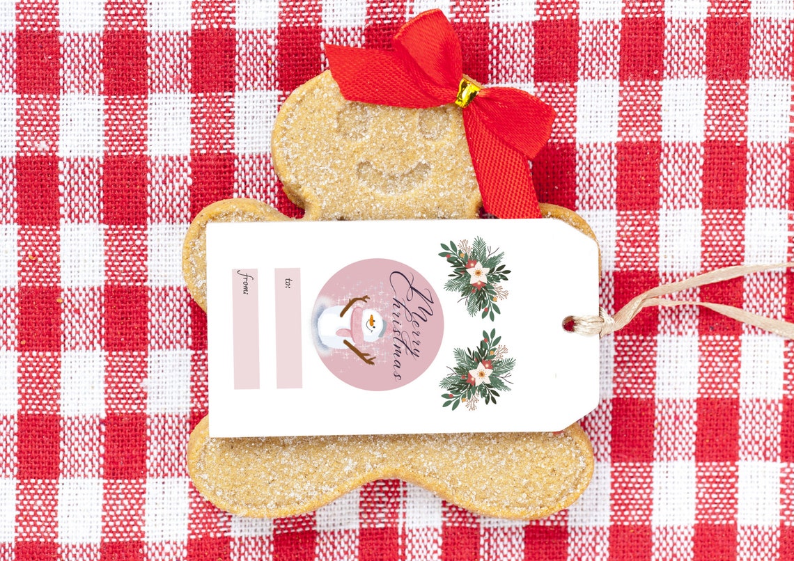 Printable Christmas Gift Tags, Template Merry Christmas Tag, Holiday ...