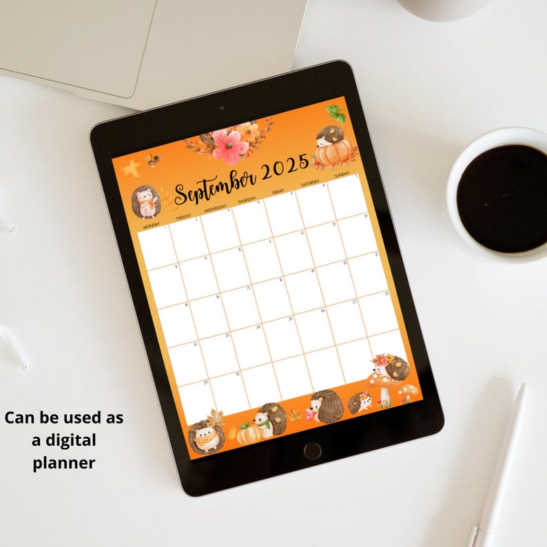 EDITABLE September 2025 Calendar, Kids Weekly Schedule, Homeschool ...