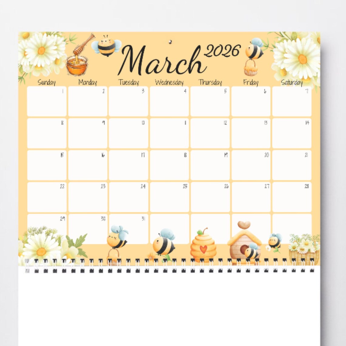 Editable 2026 March Calendar, Printable Monthly Kids School Schedule ...