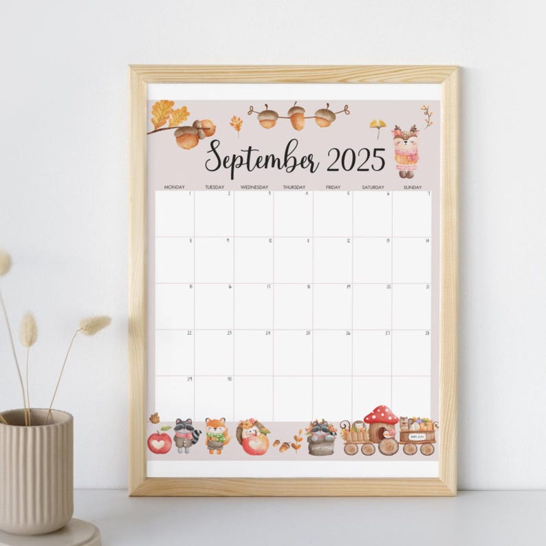EDITABLE September 2025 Calendar, Homeschool Calendar, Academic ...
