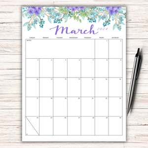2024 March Homeschool Planner, Printable March Calendar, Planner March ...