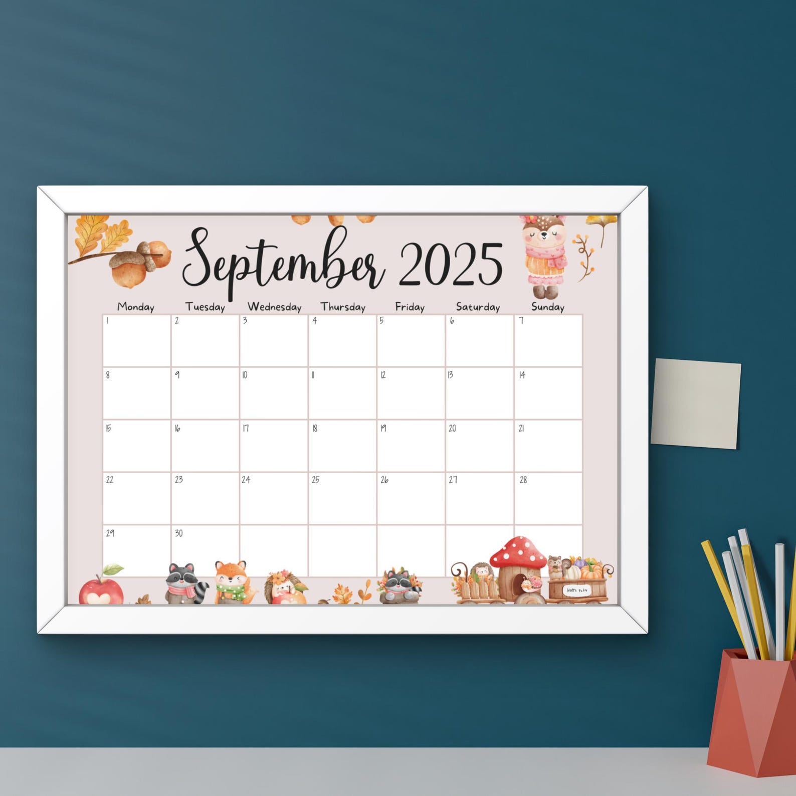 EDITABLE September 2025 Calendar, Fillable September Planner ...