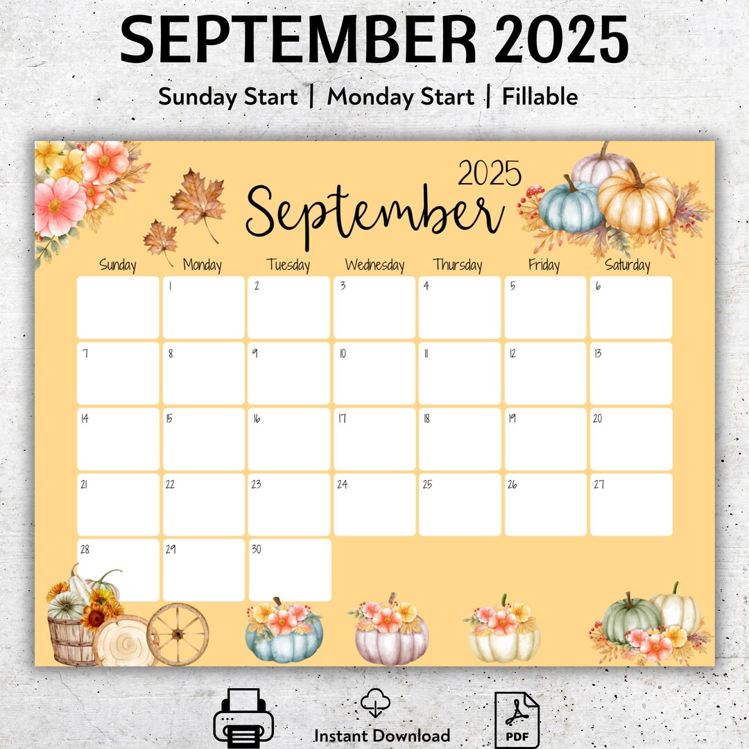 EDITABLE September 2025 Calendar, Homeschool Calendar, Kids Weekly ...