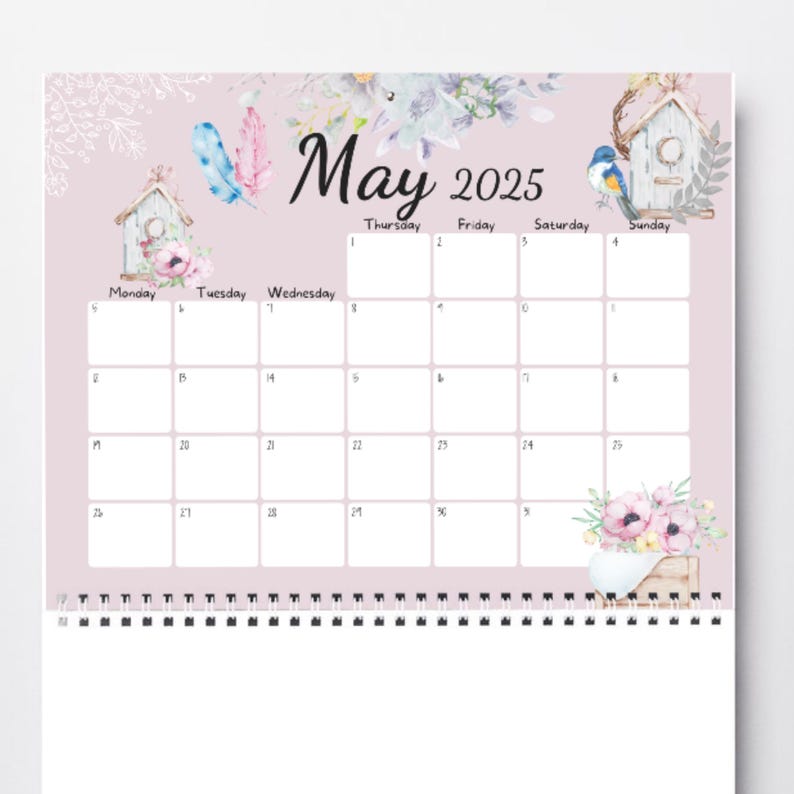 Editable/printable May 2025 Calendar, 2025 May Planner, Colorful ...
