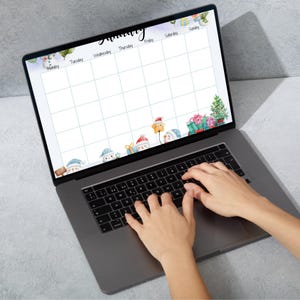 EDITABLE January Calendar, Undated Blank Monthly Calendar, Fill in Your ...