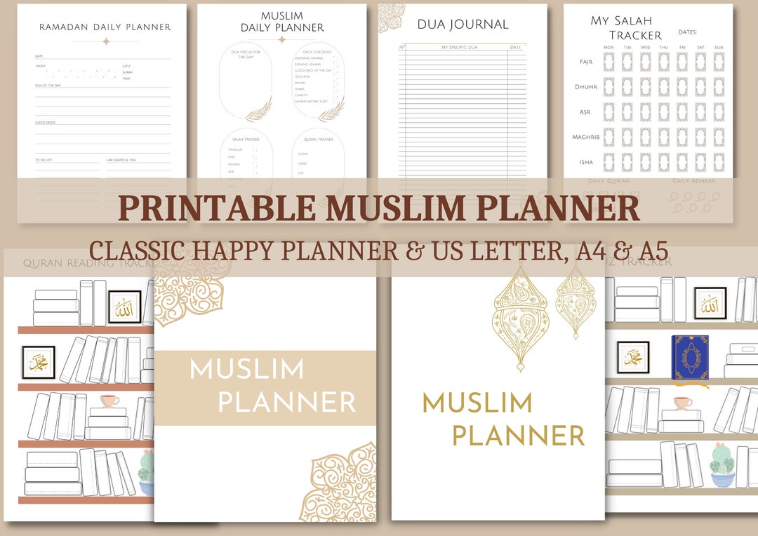 Printable Muslim Planner, Daily Salah Planner, Dua Journal, Quran ...