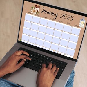 EDITABLE January 2025 Calendar, Printable January Planner, Beautiful ...
