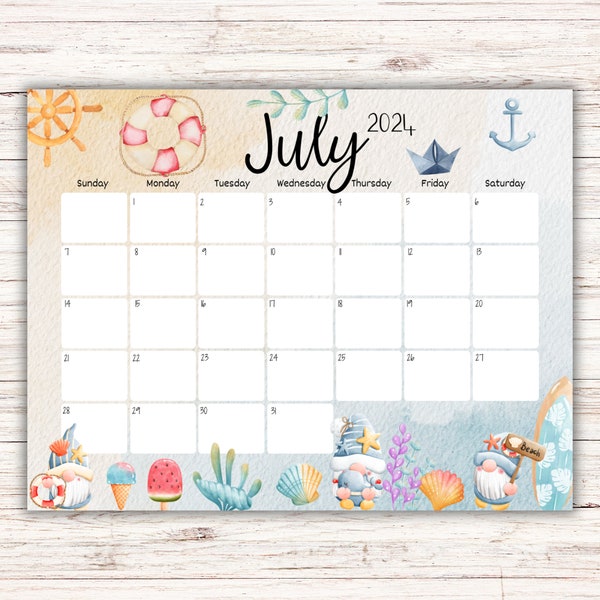 Summer 2024 Calendar - Etsy