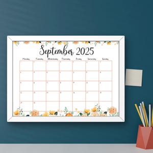 EDITABLE September 2025 Calendar, Homeschool Calendar, Academic ...