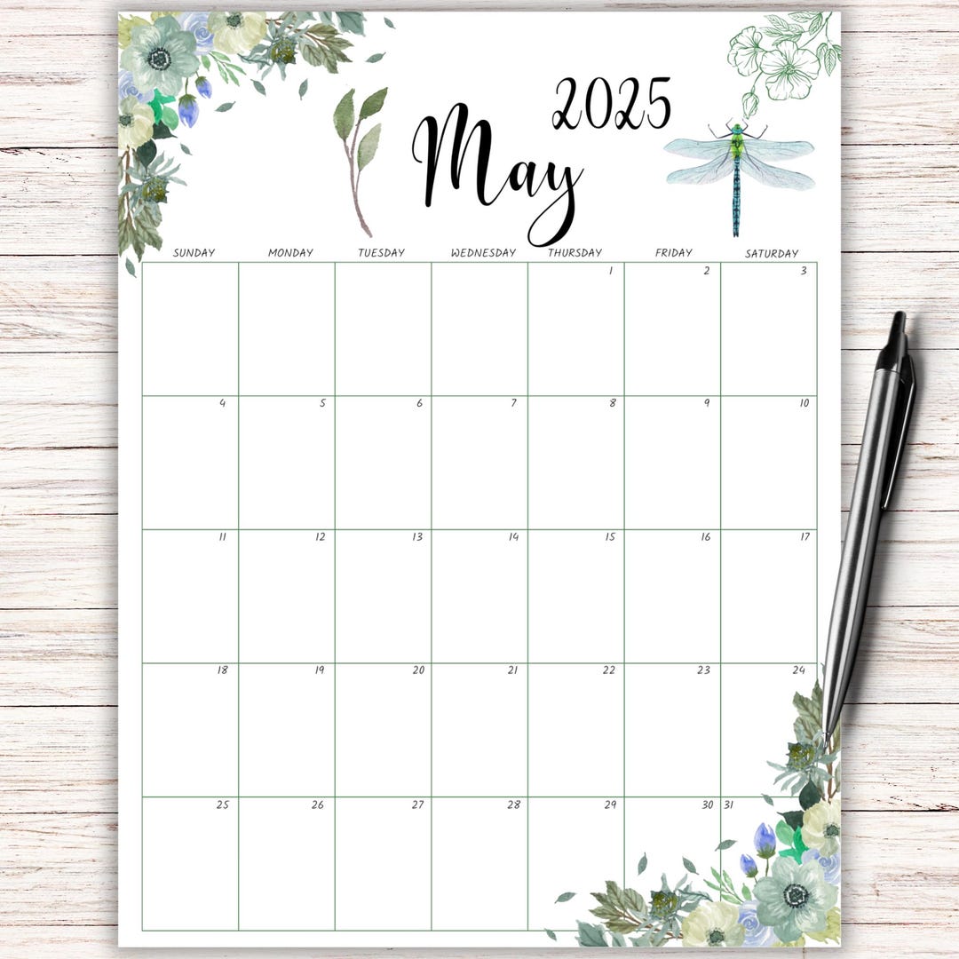 Editable 2025 May Planner, May Schedule, Printable May Calendar, 2025 ...