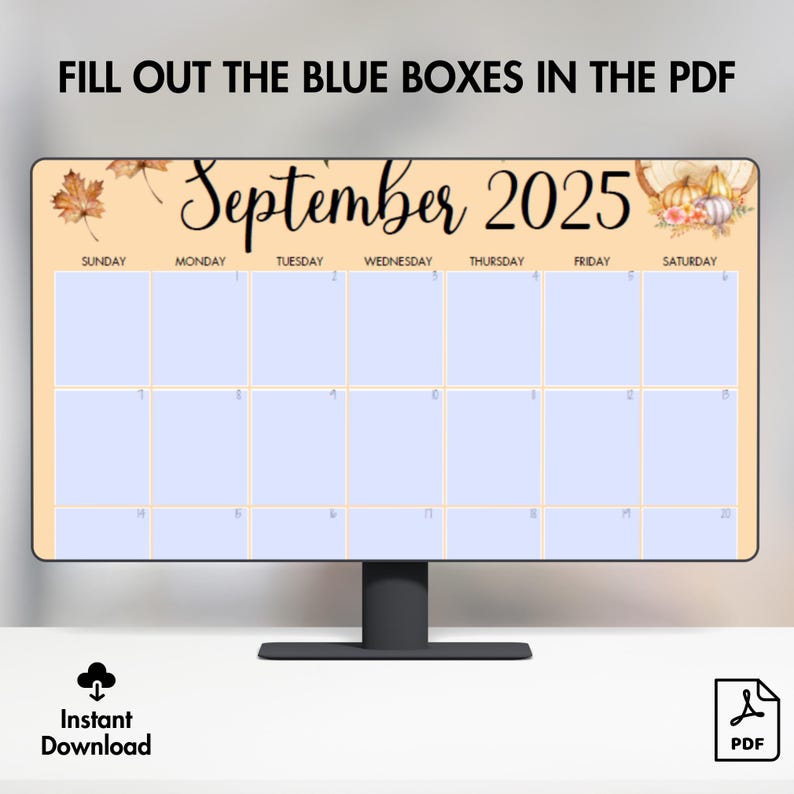 EDITABLE September 2025 Calendar, Homeschool Planner, Academic Calendar ...