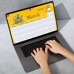 EDITABLE March 2025 Calendar, Fillable Calendar, Cute Gnomes, Happy St ...