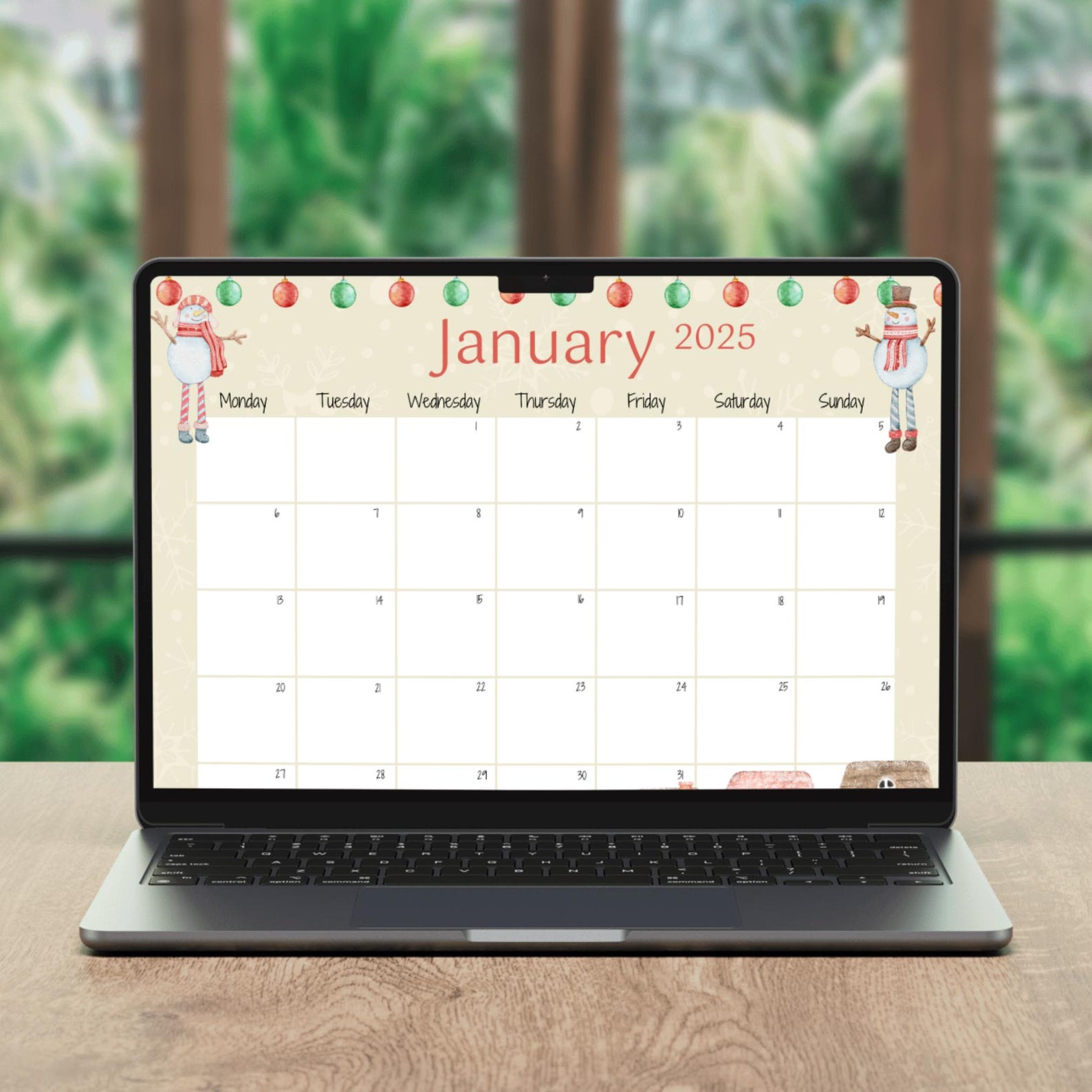 Editable January 2025 Calendar, Printable January Monthly Schedule ...