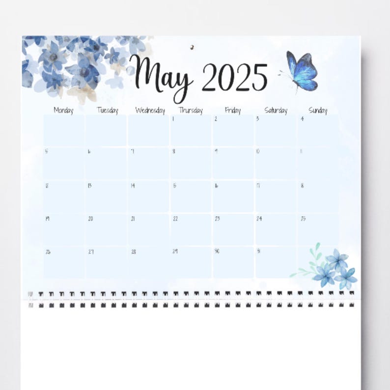 EDITABLE May 2025 Calendar, Simple and Elegance May Monthly Planner ...