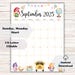EDITABLE September 2025 Calendar, School Time, Back to School ...