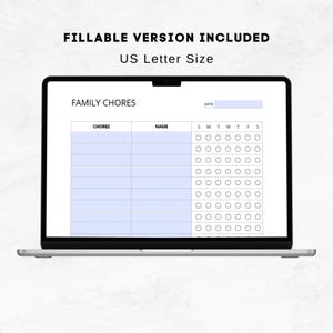 Weekly Family Chores, Printable House Responsibilities, Tasks for ...